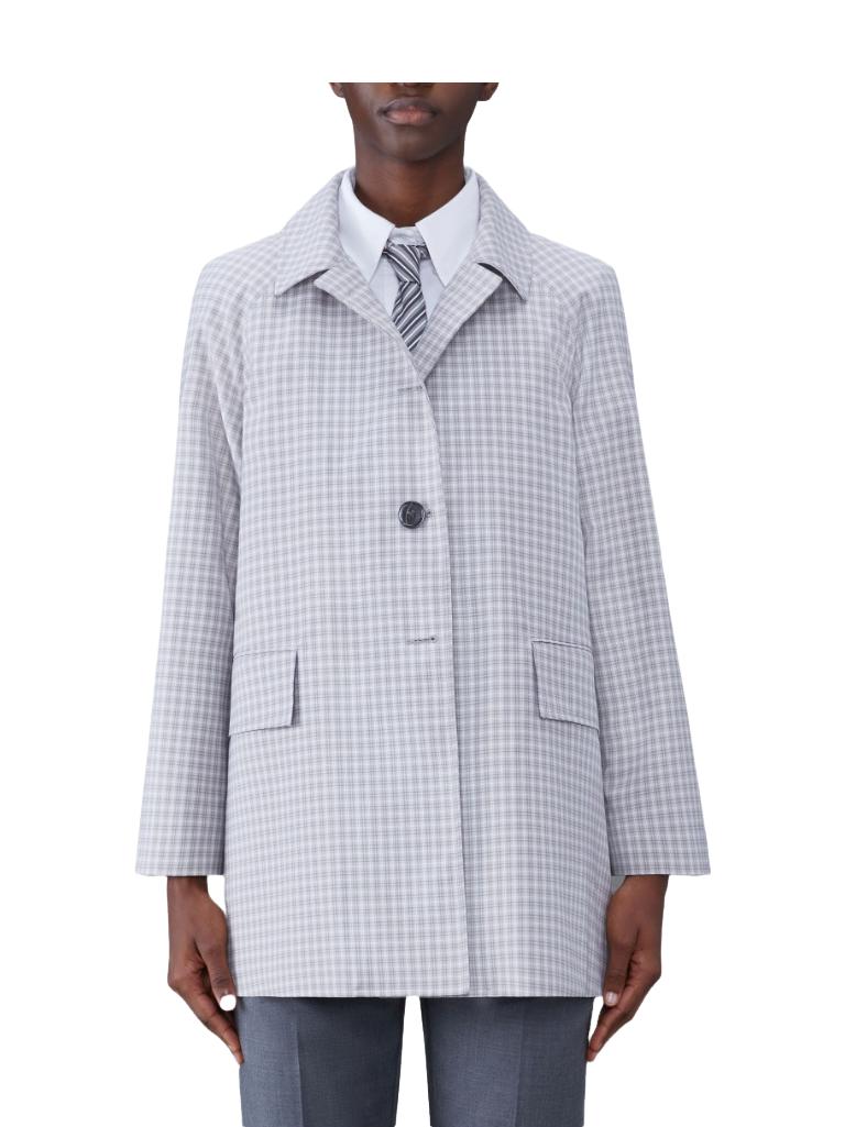 THOM BROWNE Thom Browne Check-Pattern Buttoned Coat